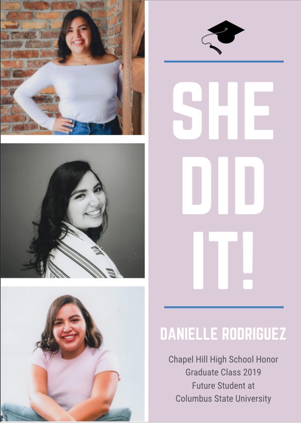 Yay Danielle!!! Class of 2019 HS | Qwigi