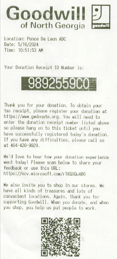 What to do with Goodwill Donation Receipt | Qwigi